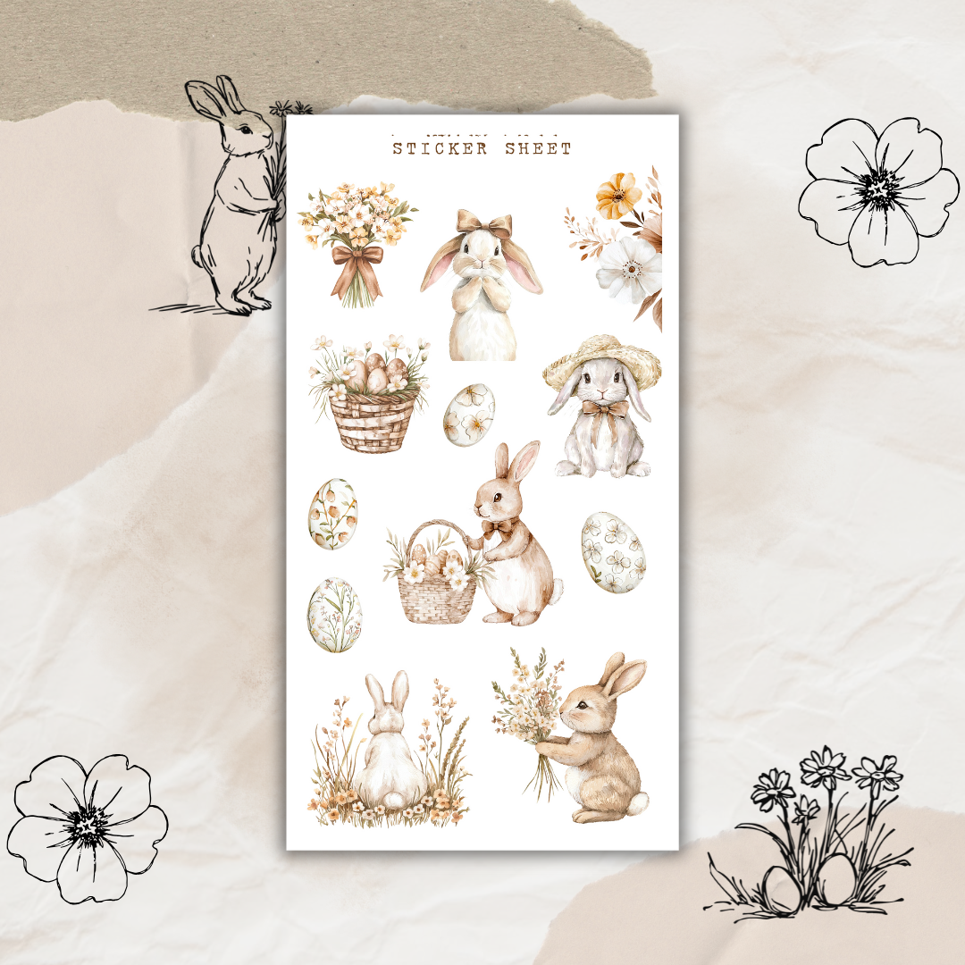 easter bunny sticker sheet – ArtStudioLea