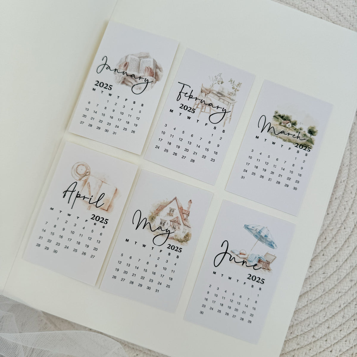 2025 die cut calendar stickers – ArtStudioLea