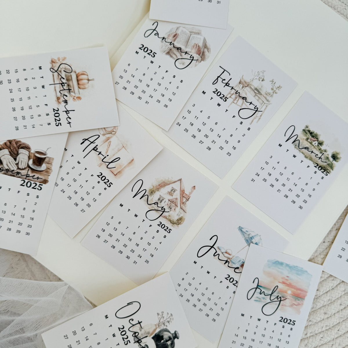 2025 die cut calendar stickers – ArtStudioLea