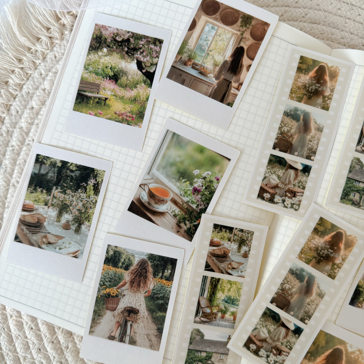cottagecore polaroid picture die cut sticker pocket – ArtStudioLea