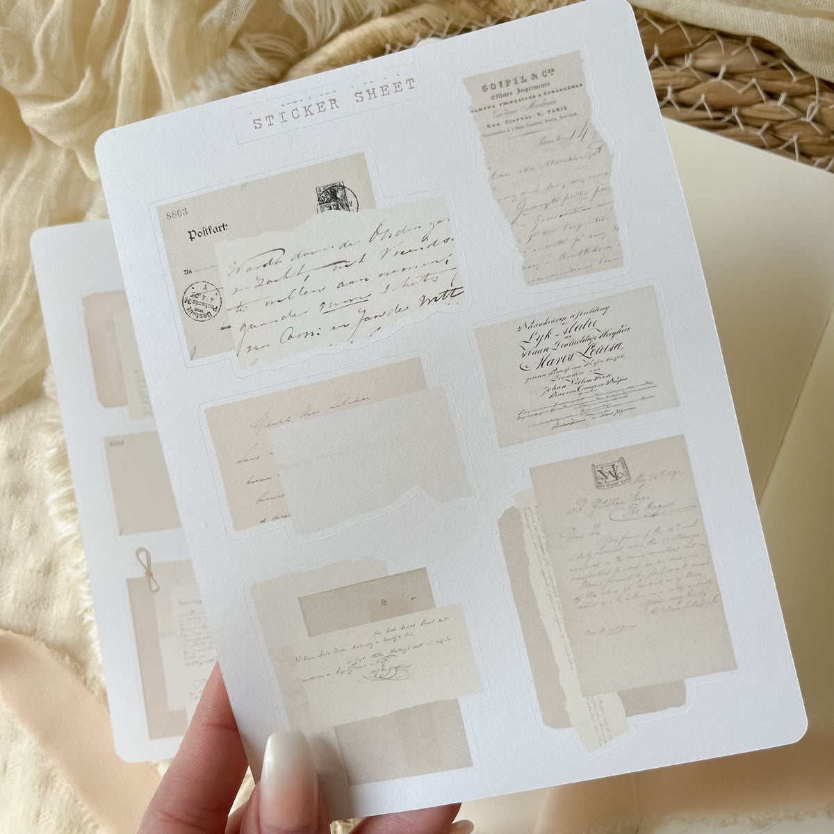 vintage paper collage sticker sheet – ArtStudioLea